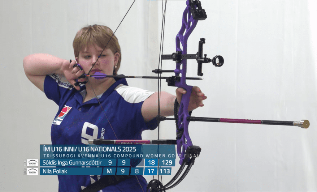 Sóldís Inga tvöfaldur Íslandsmeistari U16 og sló Íslandsmet - Archery.is